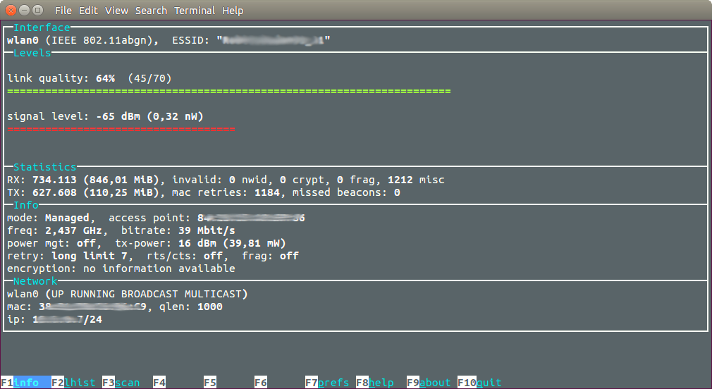 Linux WiFi Scanner Options